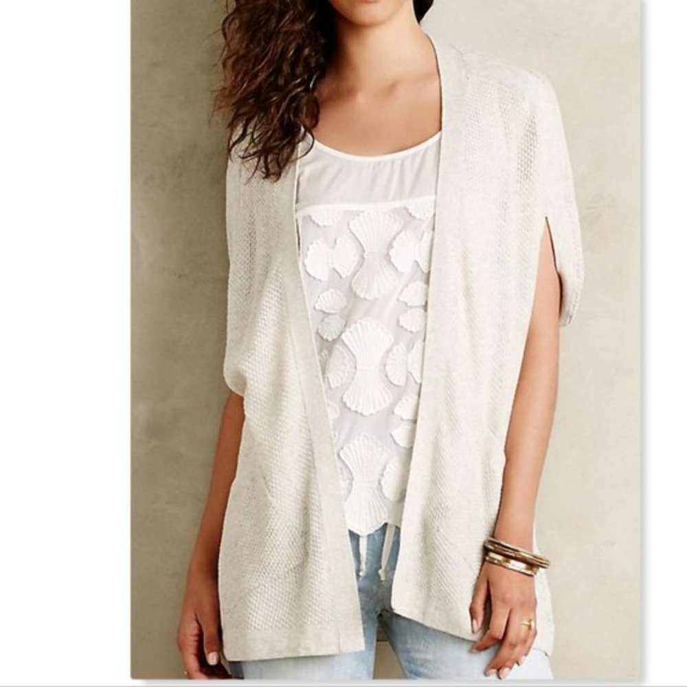 Anthro Angel Of The North Chrysalis Cardigan Gray - Gem